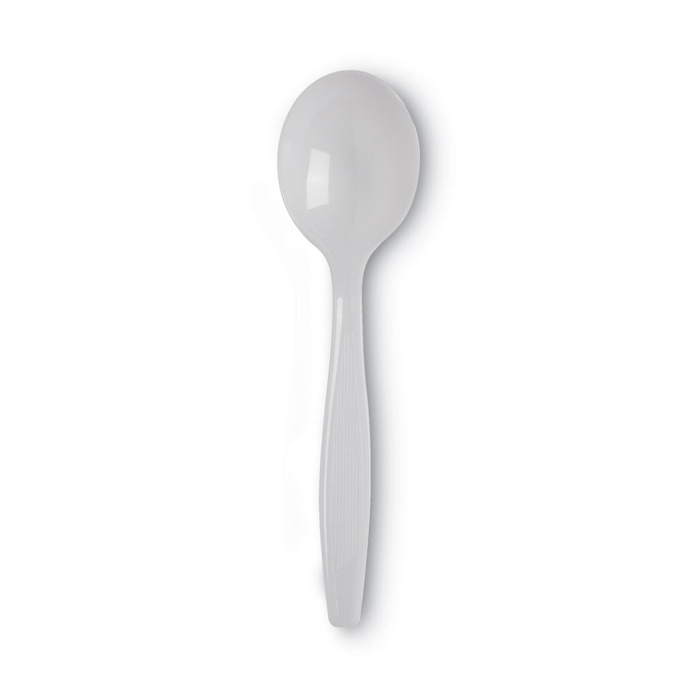 Dixie Plastic Cutlery Heavyweight Soup Spoons White 1000/Carton SH217 ...