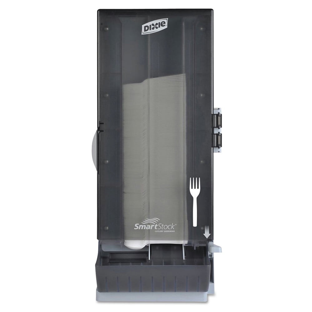 Dixie SmartStock 10x8.78x24.75 in. Cutlery Fork Dispenser, Smoke ...