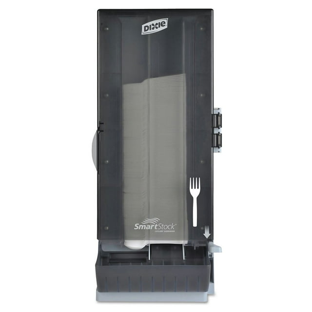 Dixie SmartStock 10x8.78x24.75 in. Cutlery Fork Dispenser, Smoke ...