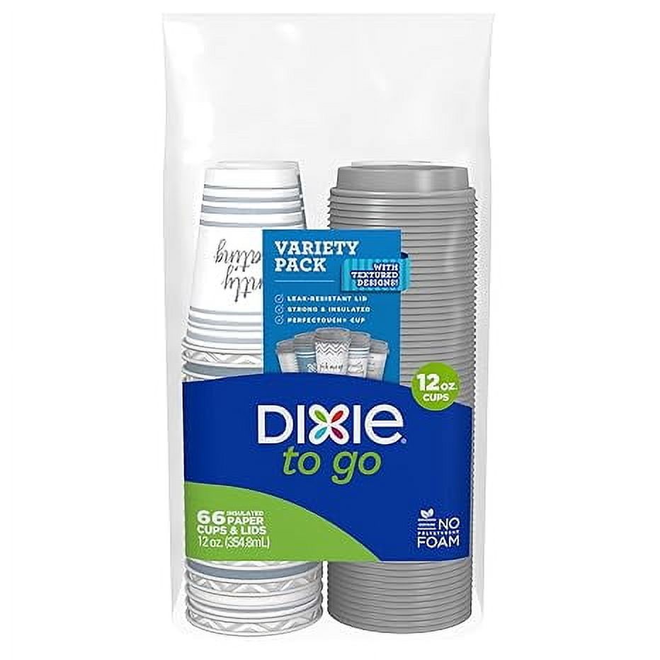 Dixie To Go Medium Paper Coffee Cups With Lids, 12 Oz,66 Count ...
