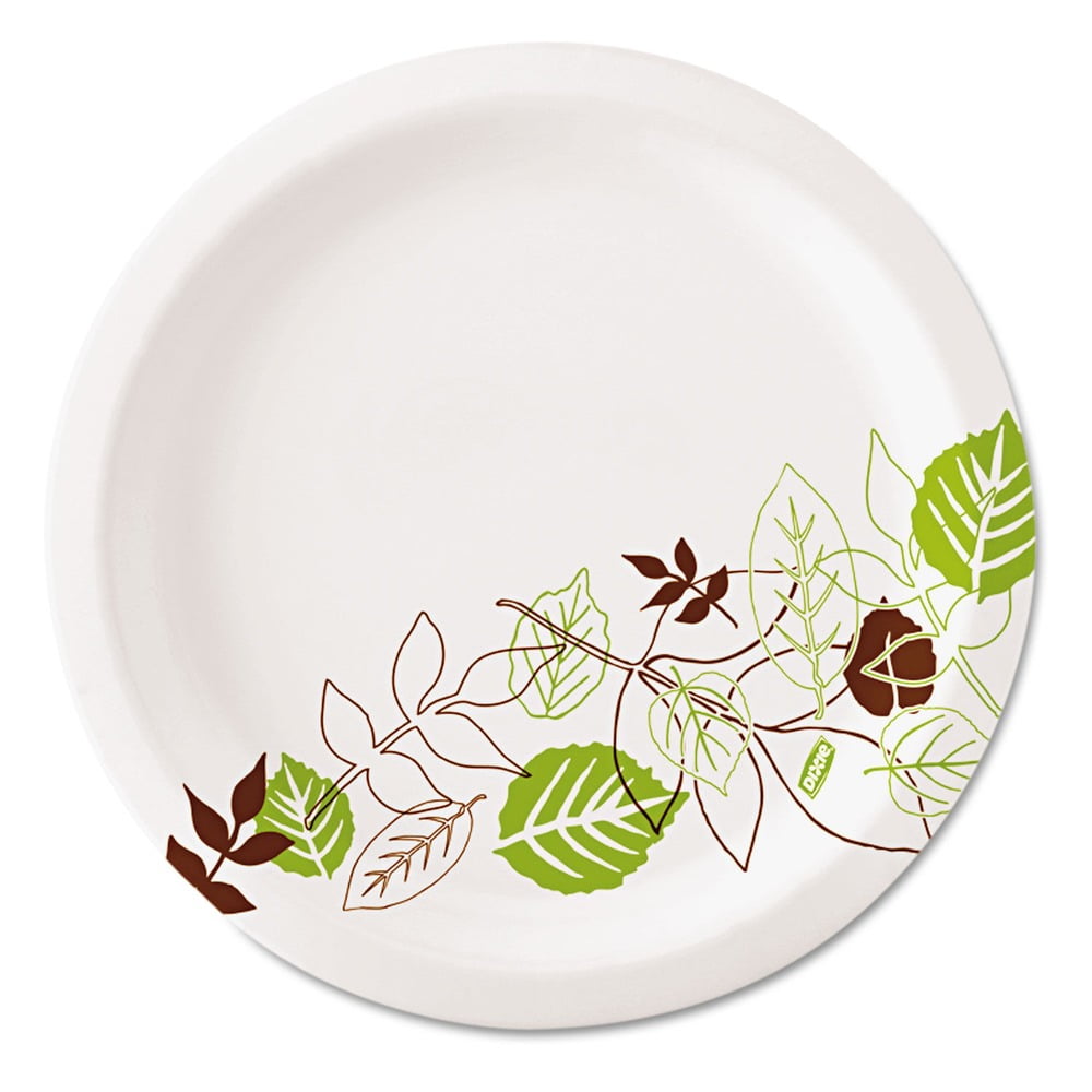 Dixie UX7PATH Pathways Soak-Proof Shield 6.88 in. Paper Plates - Green ...