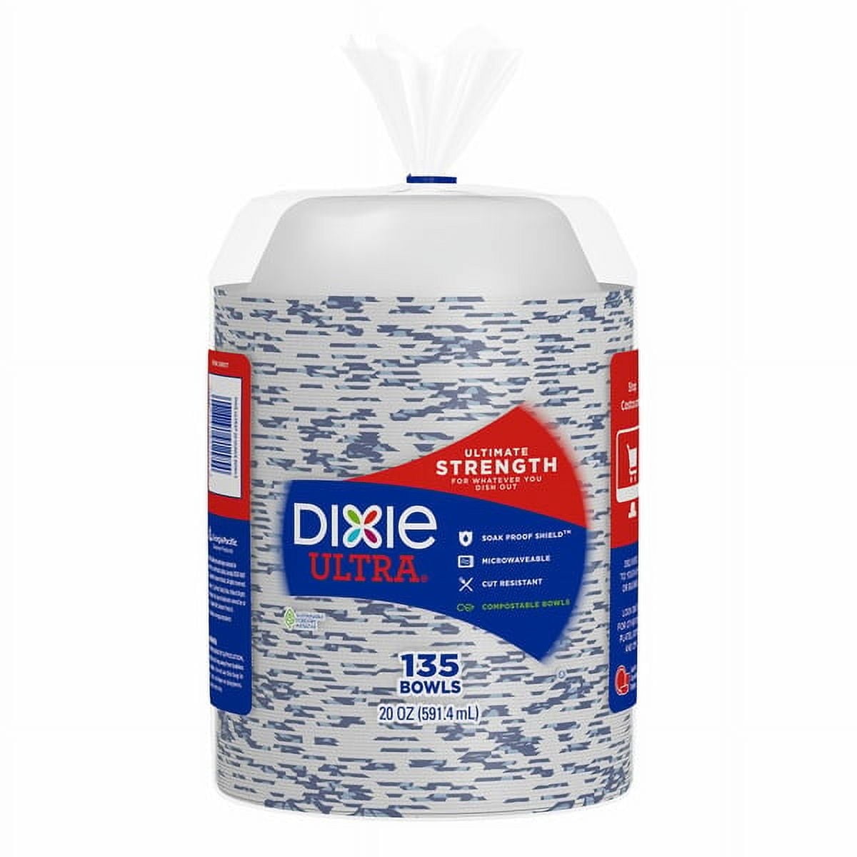 Dixie Ultra 20 oz Paper Bowl, 135-count - Walmart.com