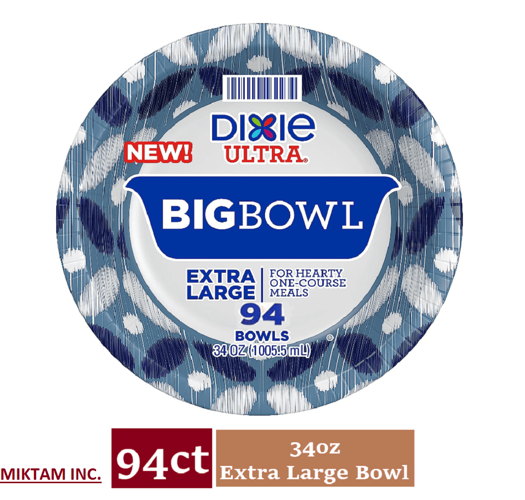 Dixie Ultra 34 Onzas Tazón de Papel Desechable 94 Unidades - Walmart.com