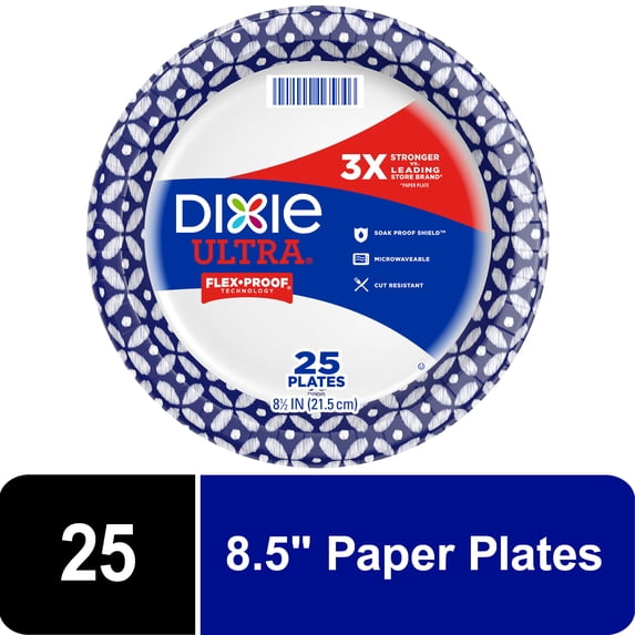 Dixie Ultra Strong Everyday Disposable Paper Plates, Multicolor, 8.5in ...