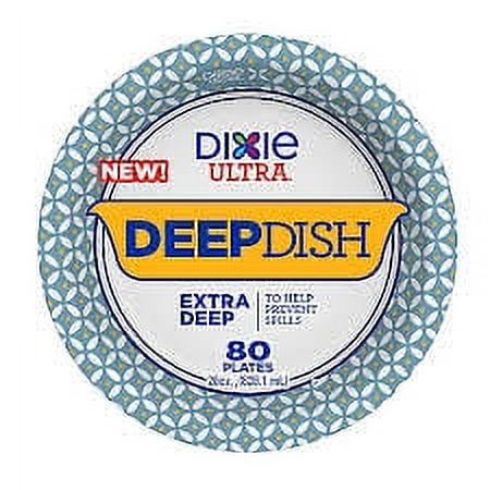 Dixie Ultra Deep Dish Paper Plates, Heavy-Duty, Soak Proof, Microwave ...