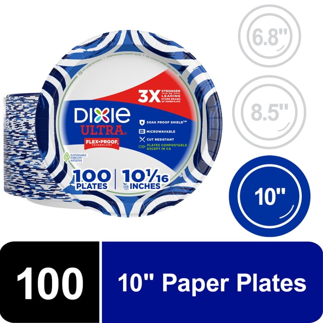 Dixie Ultra Plates 10" - Walmart Business Supplies