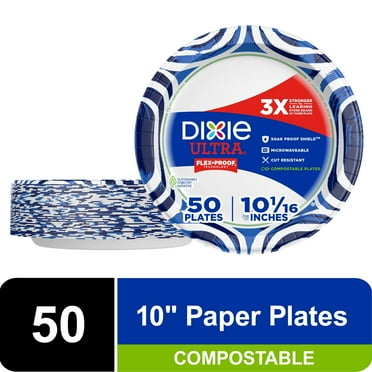 Dixie Ultra Large Everyday Paper Plates, 10 in, 100 Count - Walmart.com