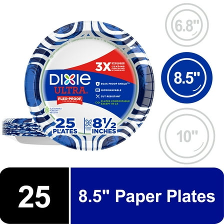 ( 2 Pack ) Dixie Ultra Plates, 8.5 Inch, 30 Count - Walmart.com