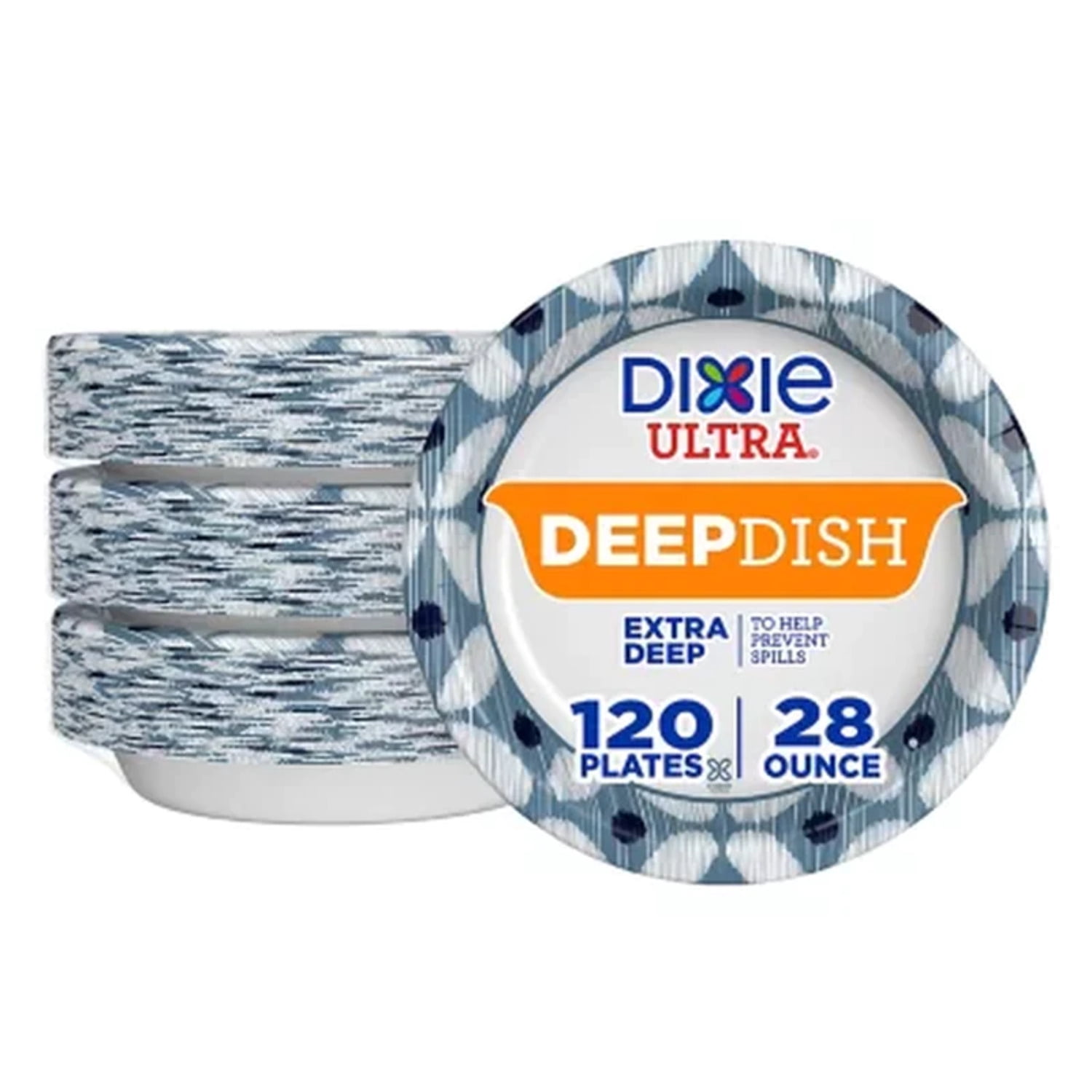 Dixie Ultra Extra Deep Dish Paper Plate (28 Oz., 120 Ct.) - Walmart.com