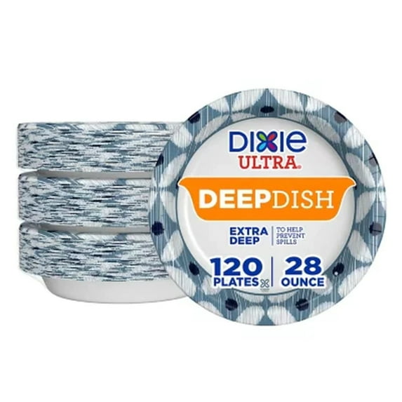 Dixie Ultra Extra Deep Dish Paper Plate (28 Oz., 120 Ct.) - Walmart.com