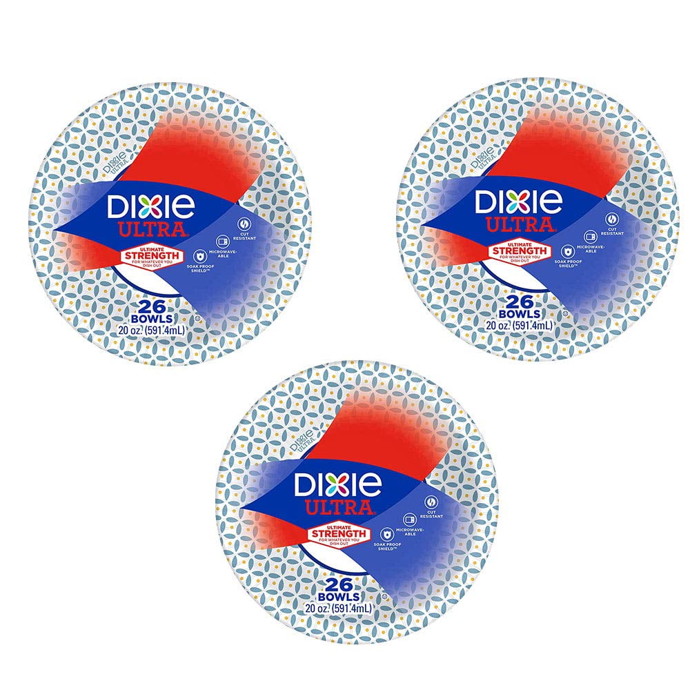 Dixie Ultra Heavy Duty Paper Bowls, AFN126 Count, 20 Ounce (3 Pack ...