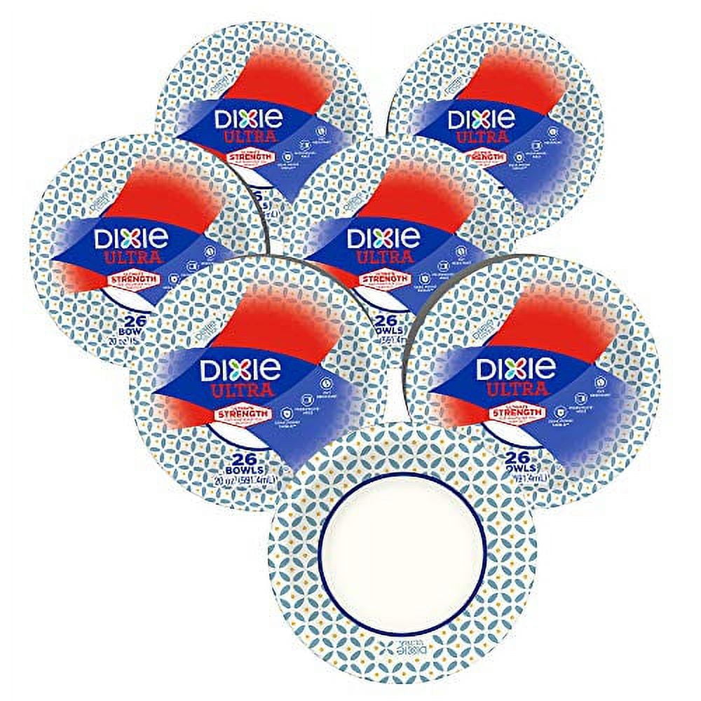 Dixie Ultra Paper Bowls, 20 Oz, 156 Count, 6 Packs of 26 Bowls, Dinner ...