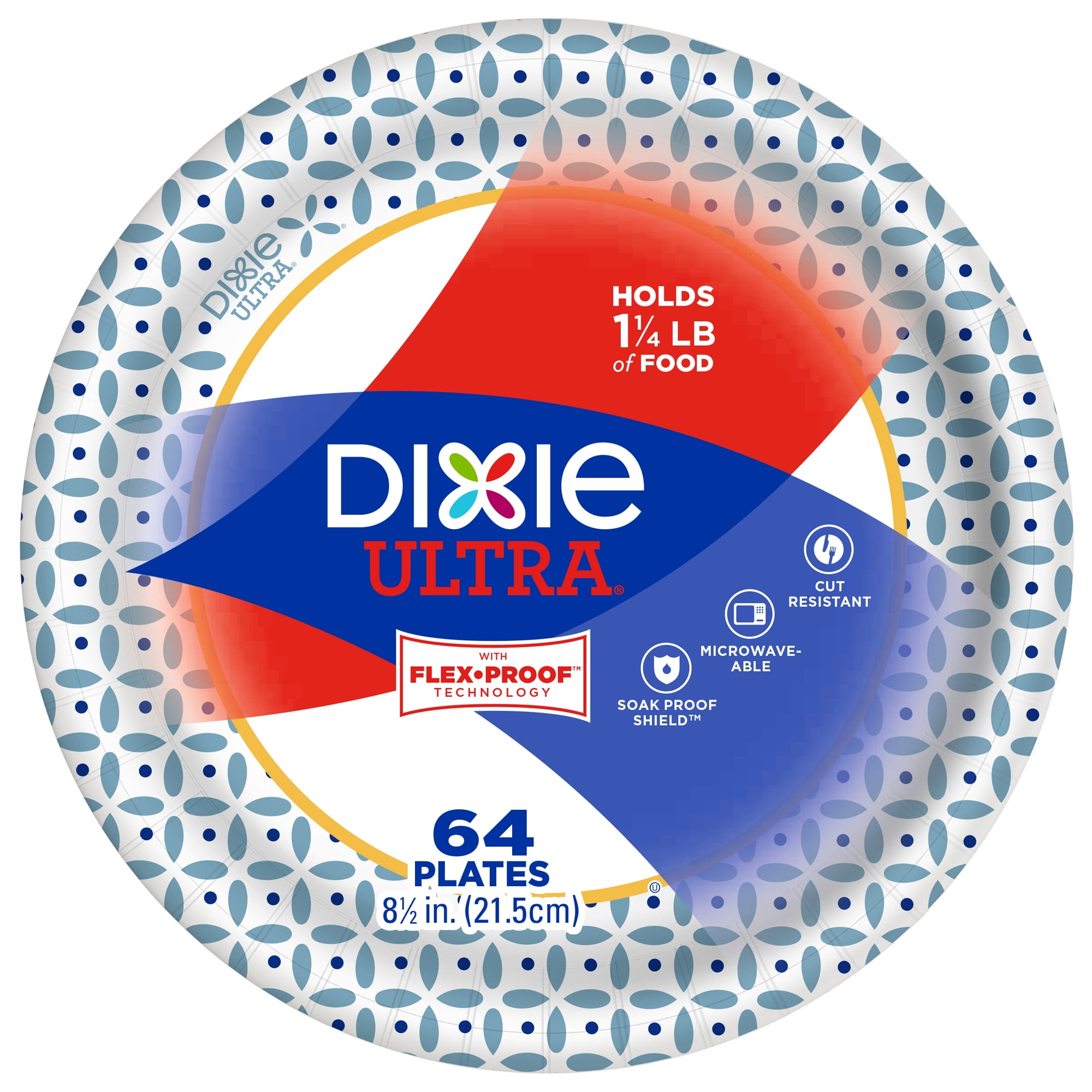 Dixie Ultra Extra Strong Paper Lunch Plates, 8.5", 64 Count ...