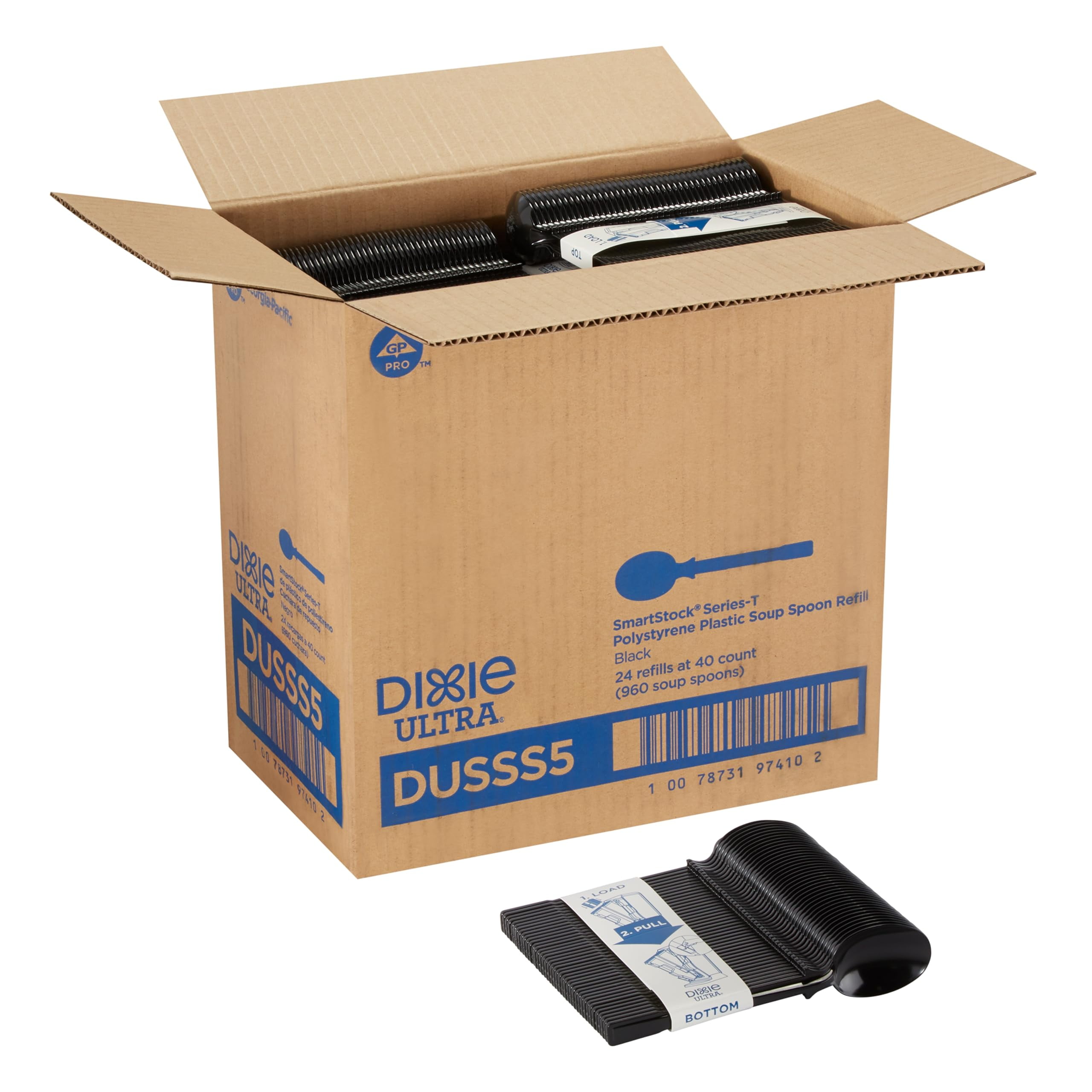Dixie Ultra SmartStock Series-T Polystyrene Soup Spoon Refill, Black ...