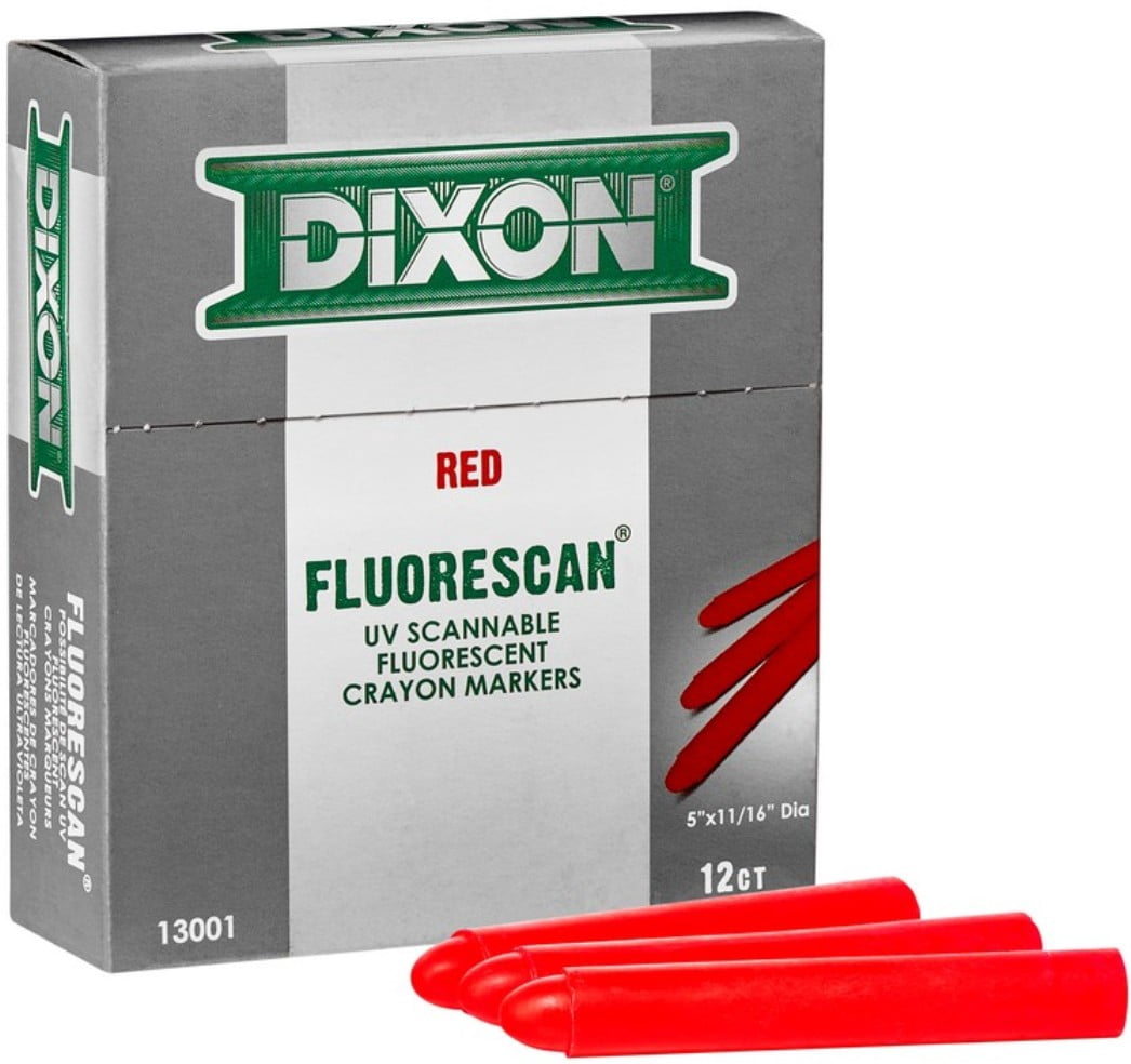 Dixon 13003 Fluorescan Specialty Crayons, Orange, Round, 4-3/4" x 11/16 ...