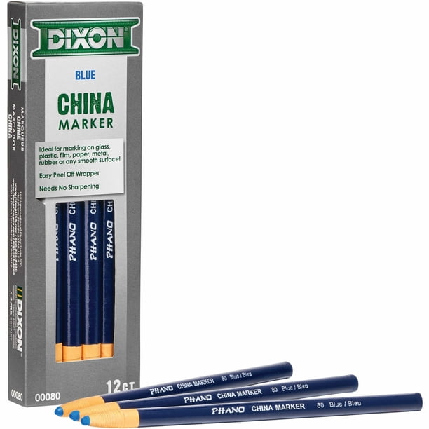 Dixon China Marker, Blue, Dozen -DIX00080 - Walmart Business Supplies