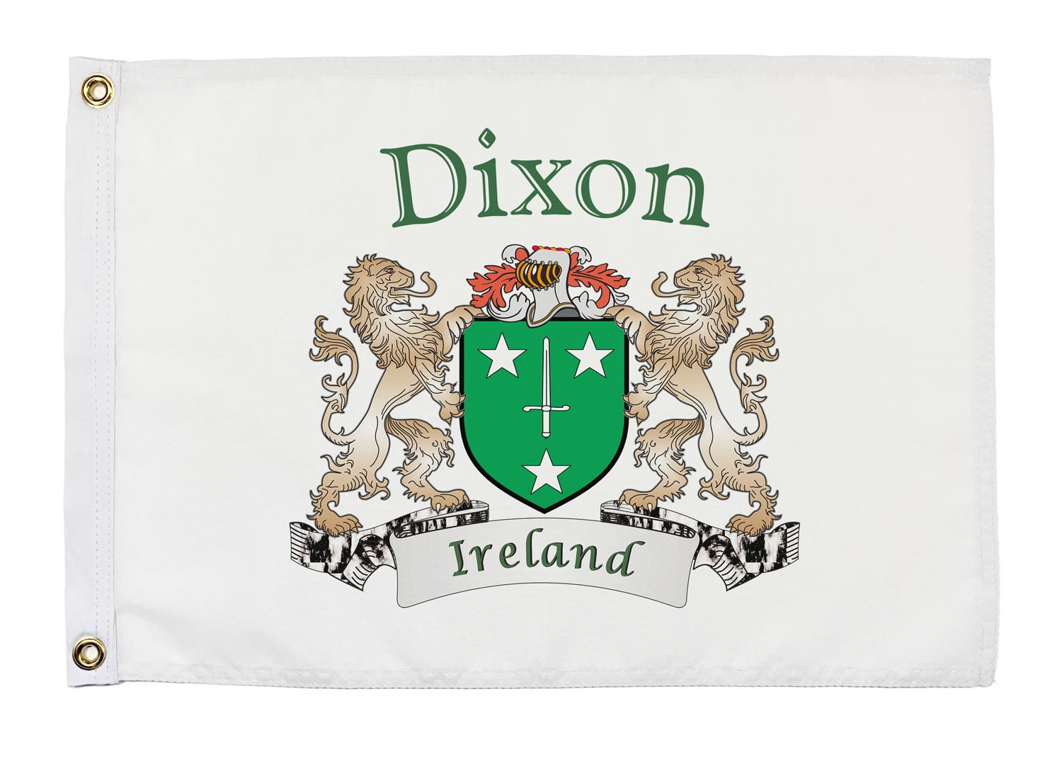 Dixon Irish Coat of Arms Small White Flag - 16"x10.5" inches - Walmart.com