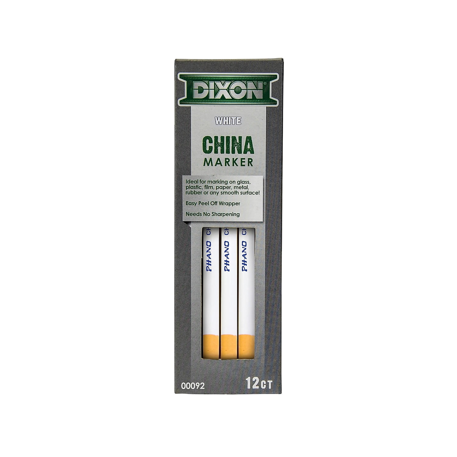 Dixon Phano Bold Tip China Markers White Dozen (00092) X00092 - Walmart.com