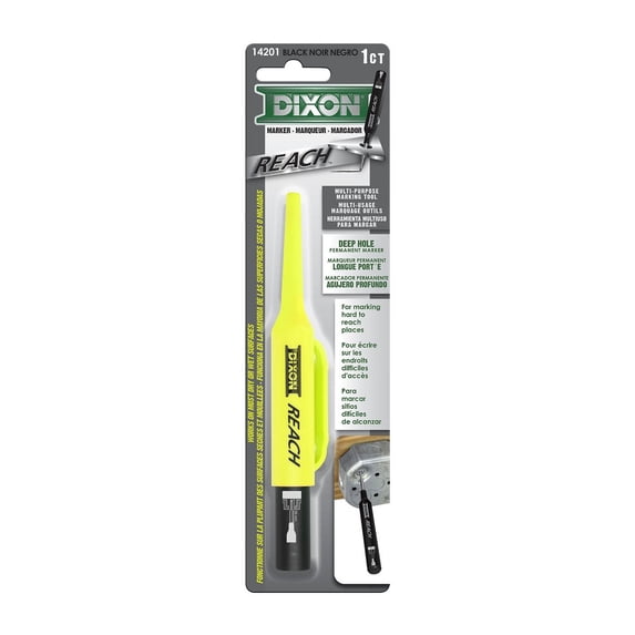 Dixon Reach Deep Hole Black Fine Tip Permanent Marker for Office, Wet ...