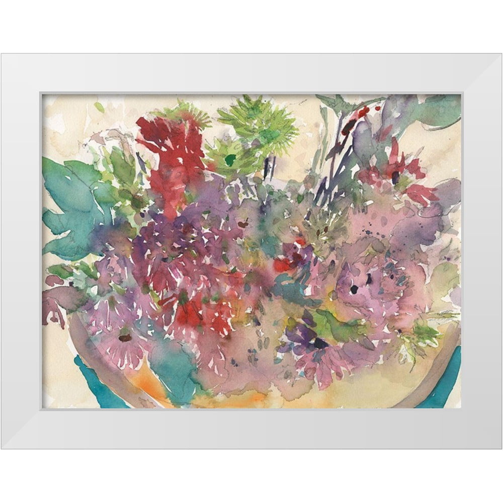 Dixon, Samuel 14x12 White Modern Wood Framed Museum Art Print Titled - Assorted Summer Planter ...