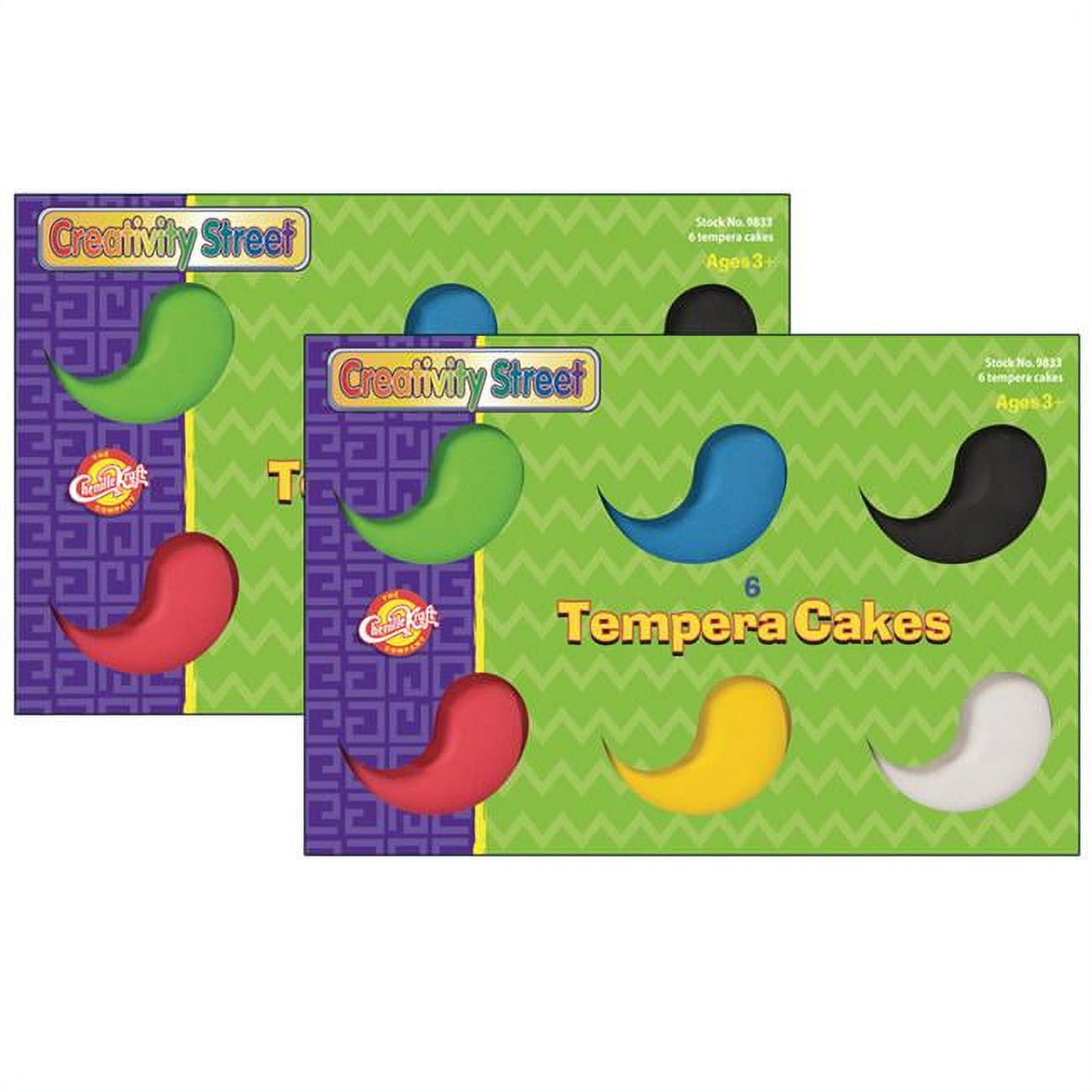 Dixon Ticonderoga Cakes 6 Tempera Paint for Grade K-6, Assorted Color ...