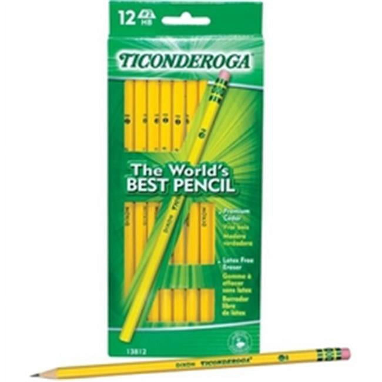 Dixon Ticonderoga No. 2 Ticonderoga Woodcase Pencil - Yellow - Walmart.com