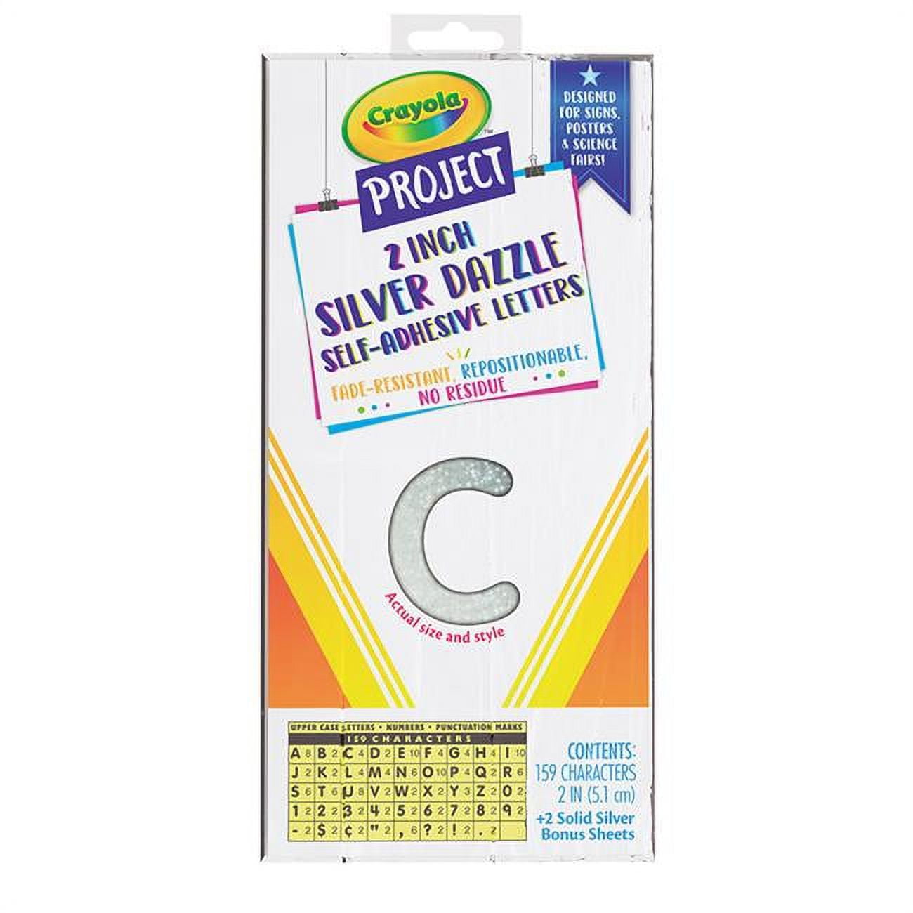 Dixon Ticonderoga PAC51662CRA 2 in. Crayola Self-Adhesive Letters ...
