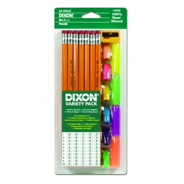 Dixon Ticonderoga Pencil Variety Pack, 14 Number 2 Soft Pencils, 6 ...
