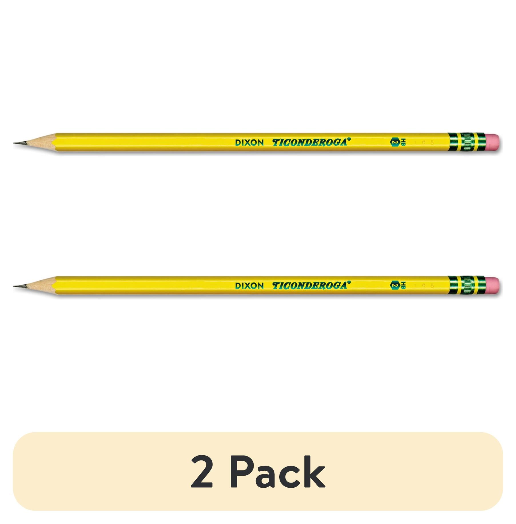 (2 pack) Dixon Ticonderoga Woodcase Pencil, #2 HB, Yellow, 12-Count ...