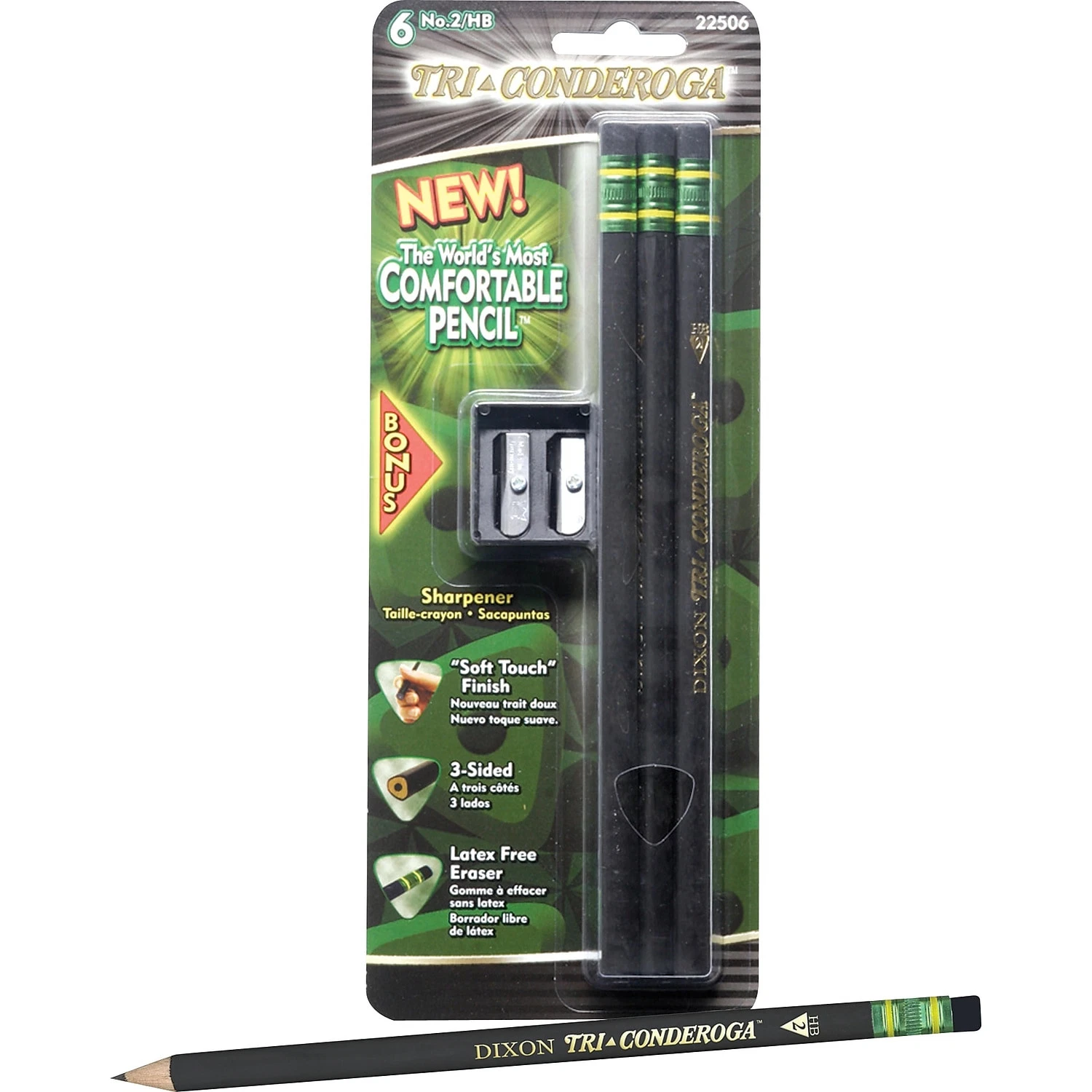 Dixon Tri-Conderoga Triangular Black Woodcase Pencils with Bonus Manual ...