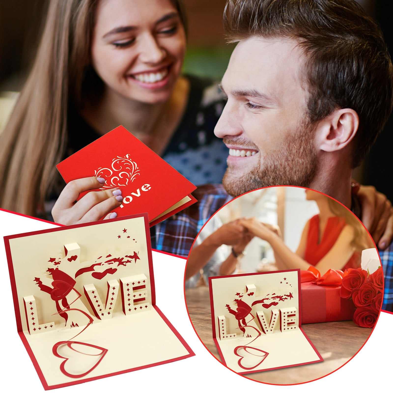 Diy 3D Postcard Verdsylv Diy 3D Handmade Valentine's Day Postcard ...