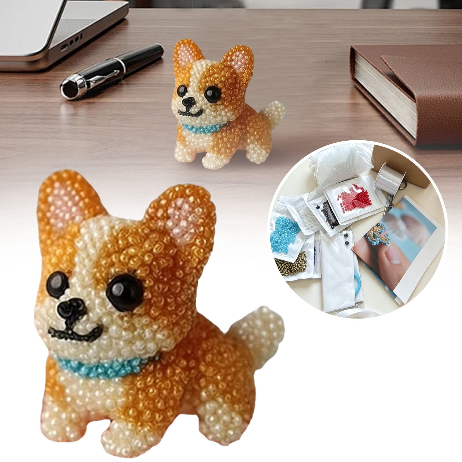 Diy Animal Beading Kit, Cute Bead Craft Animal Set with Colorful Beads ...