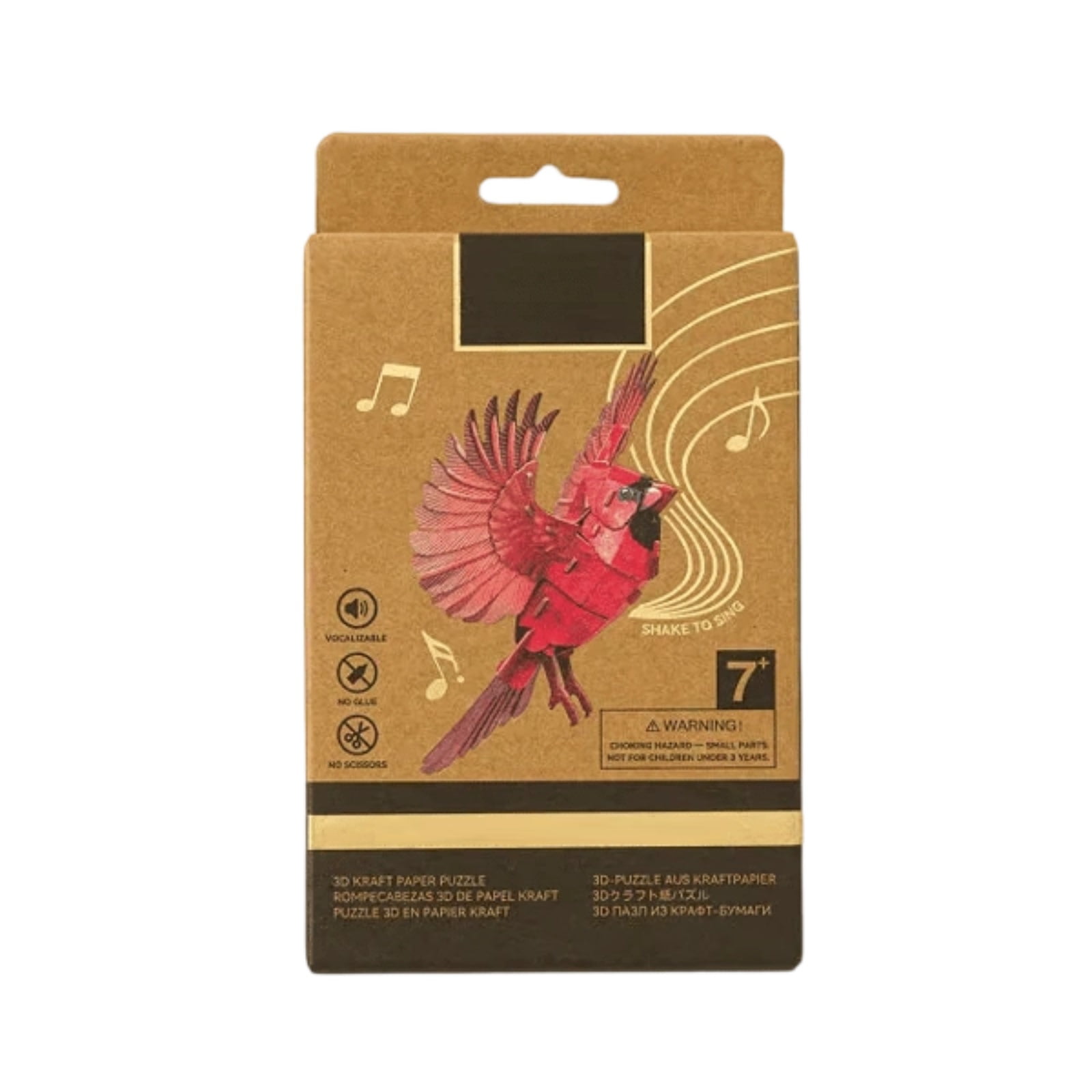 Diy Bird 3D Cardboard Puzzle Kit - Assembleable Craft Model With Sound ...