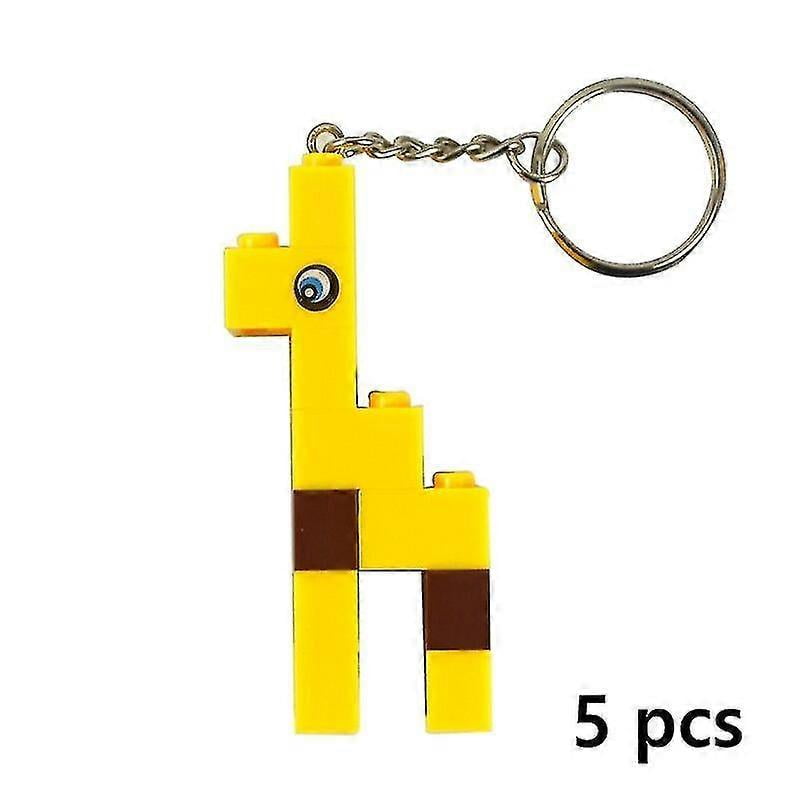 Diy Building Blocks Key Chain Hanging Ring Bricks Accessories Keychain ...