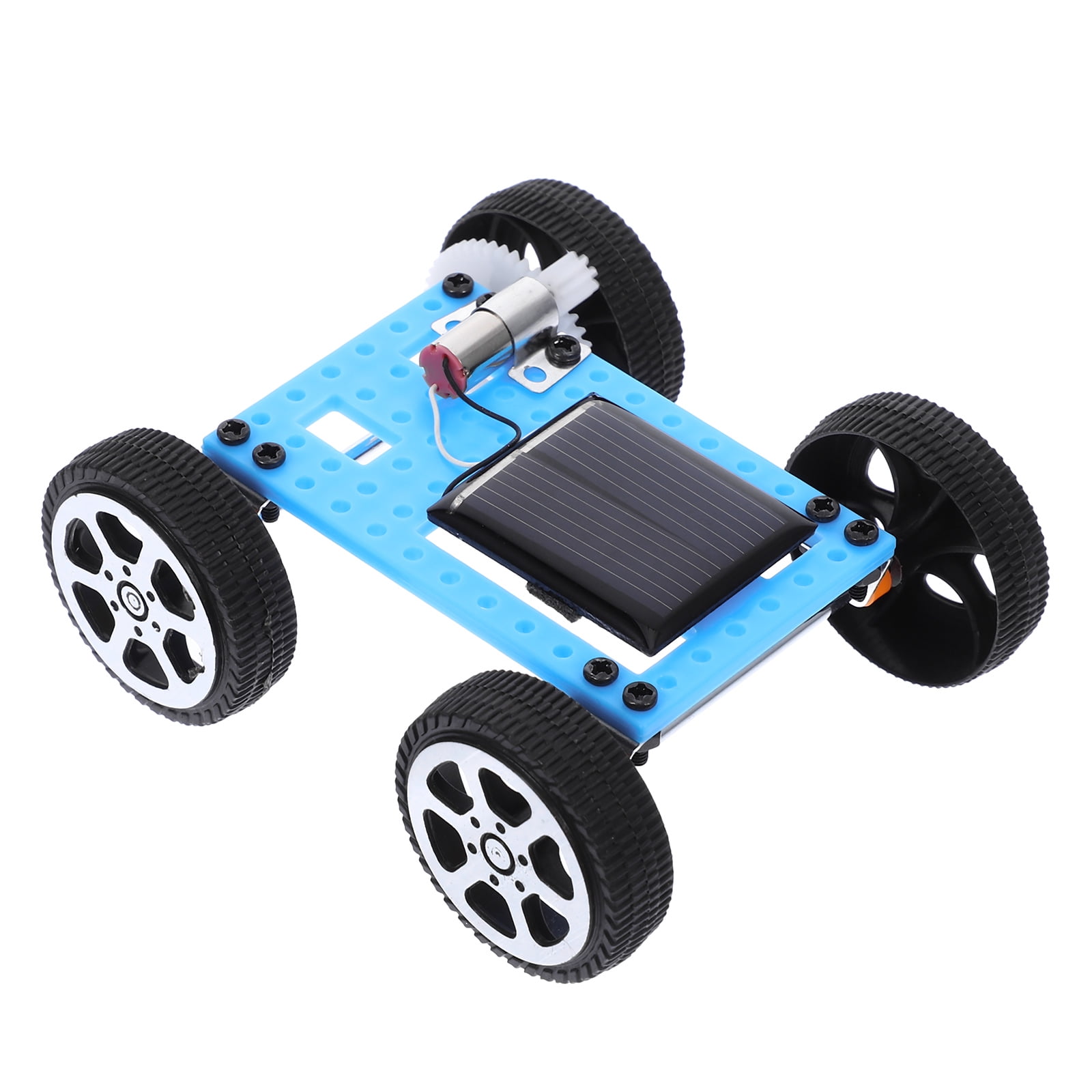 Blue DIY Solar Powered Car Model Kit for Playing and Educational Use ...
