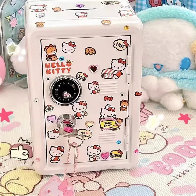 Diy Cartoon Sanrio Kuromi Safe Mini Hello Kitty Storage Box Kawaii ...