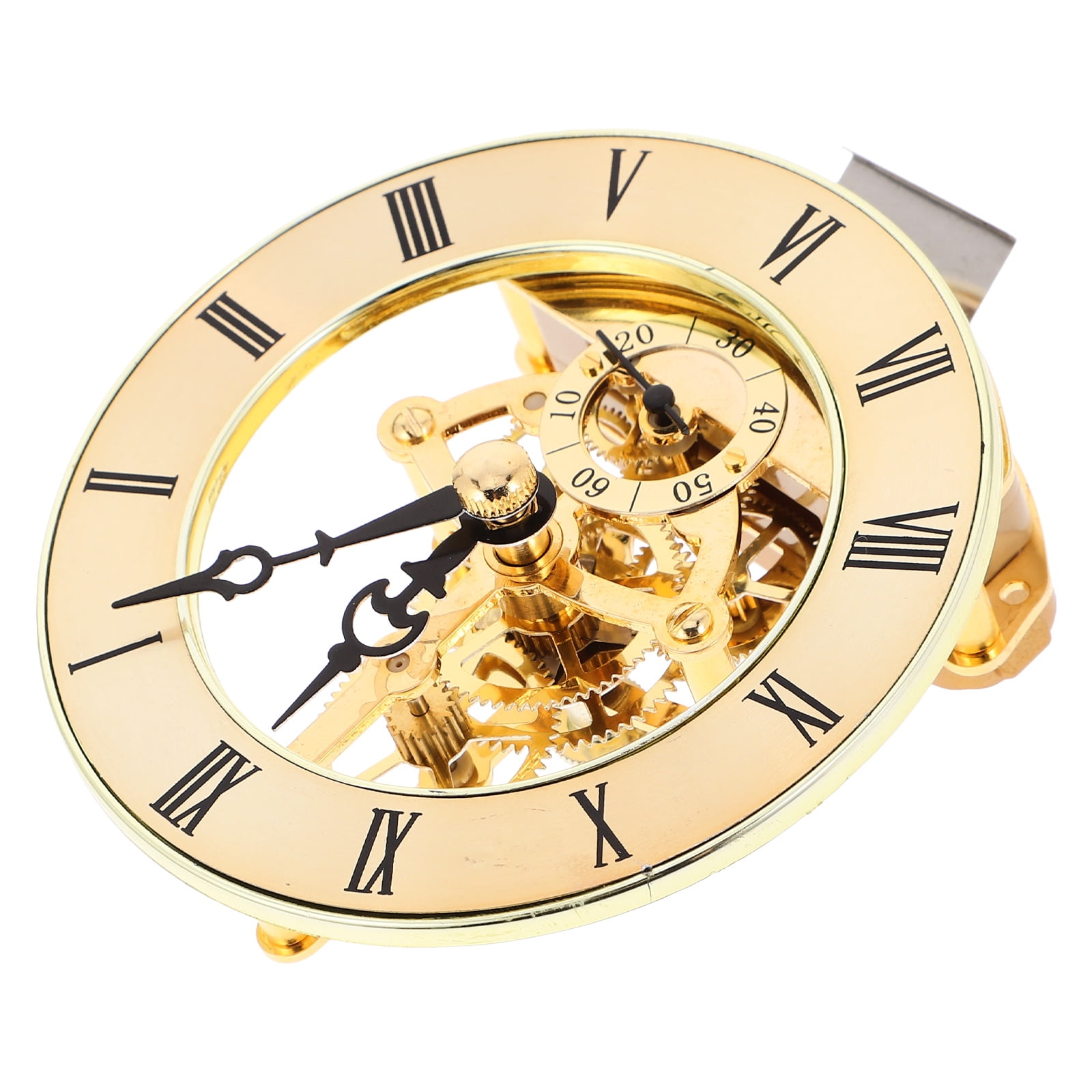 Mini Clock Insert Diy Round Movement 3.5x3.4 Inch Retro Miniature Clock ...