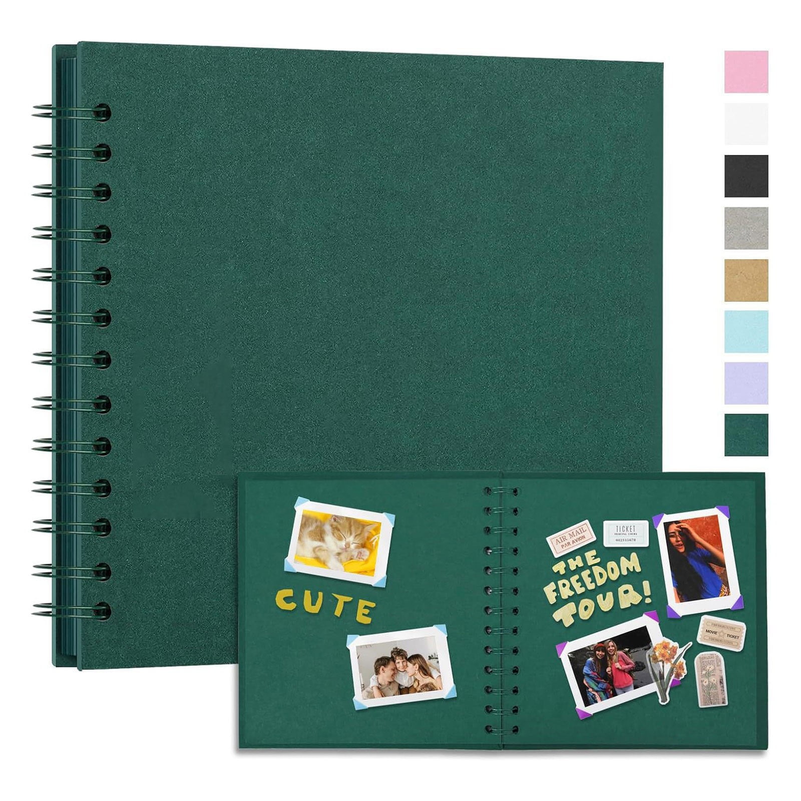 Diy Commemorative Scrapbook 12-Grid Photo Album Essential Oil Bag Black ...