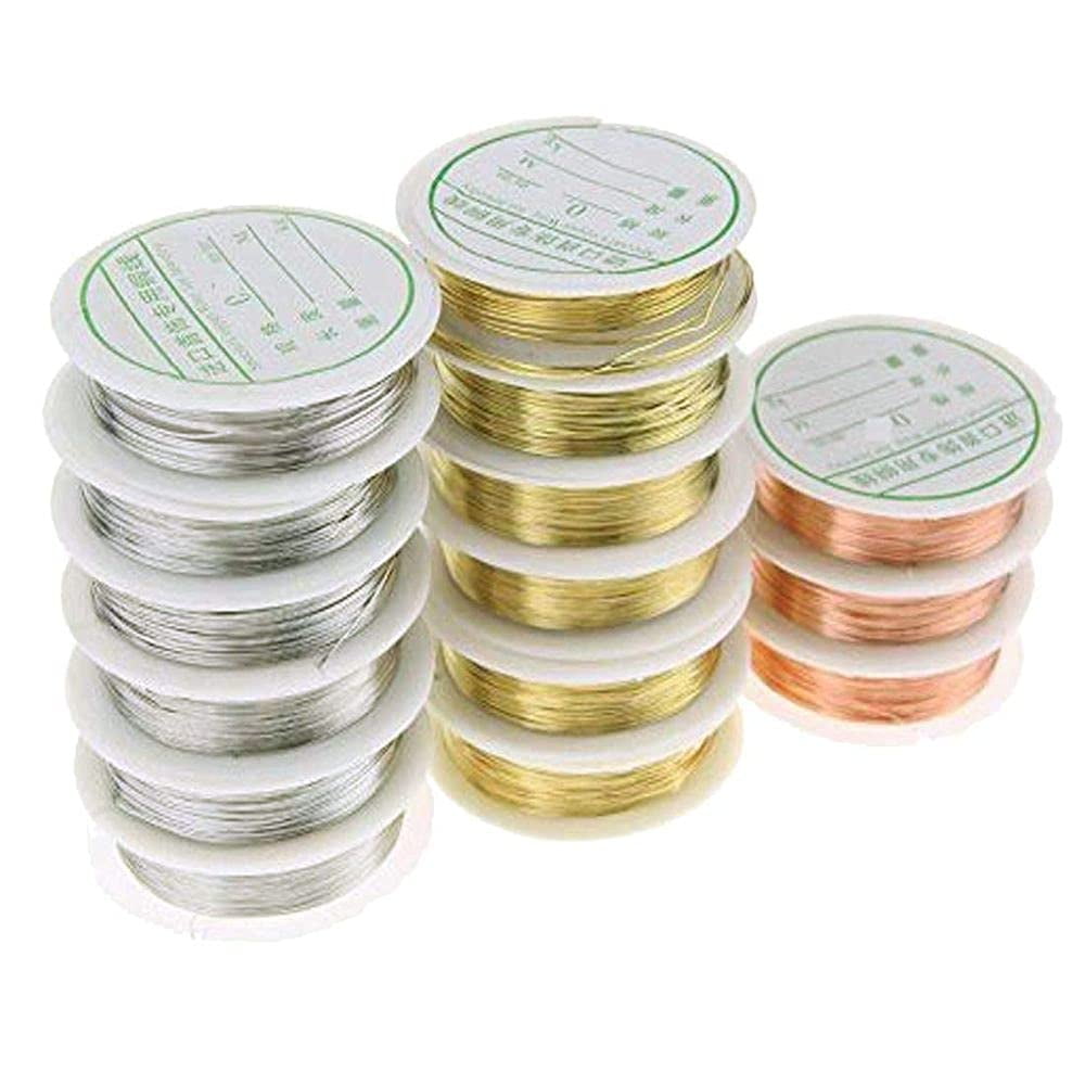 Diy Crafts 17197 Silver Gold Copper Wire Craft Beads Rope Beading Wire ...