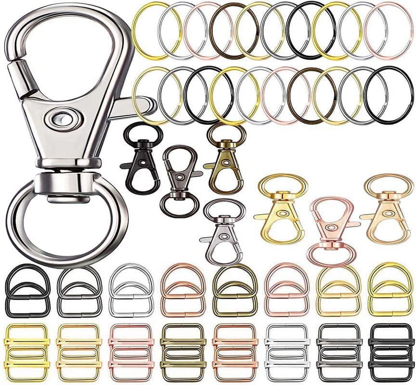 Diy Crafts (2 Sets 3X2, Bronze) Keyrings & Keychains Round Swivel Snap ...