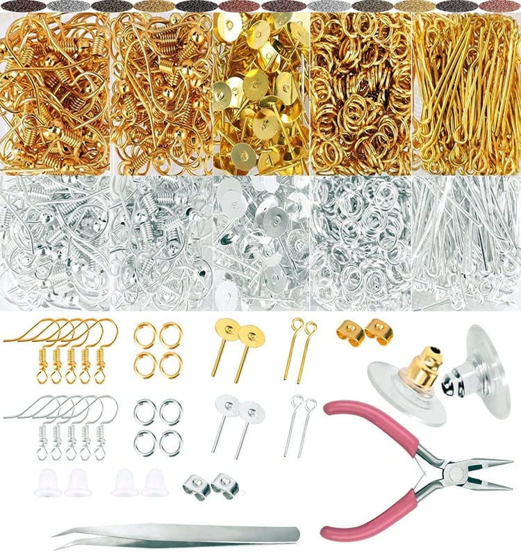 Diy Crafts 200 Gram, Antique Silver, Earring Making Kit, Earring Making ...