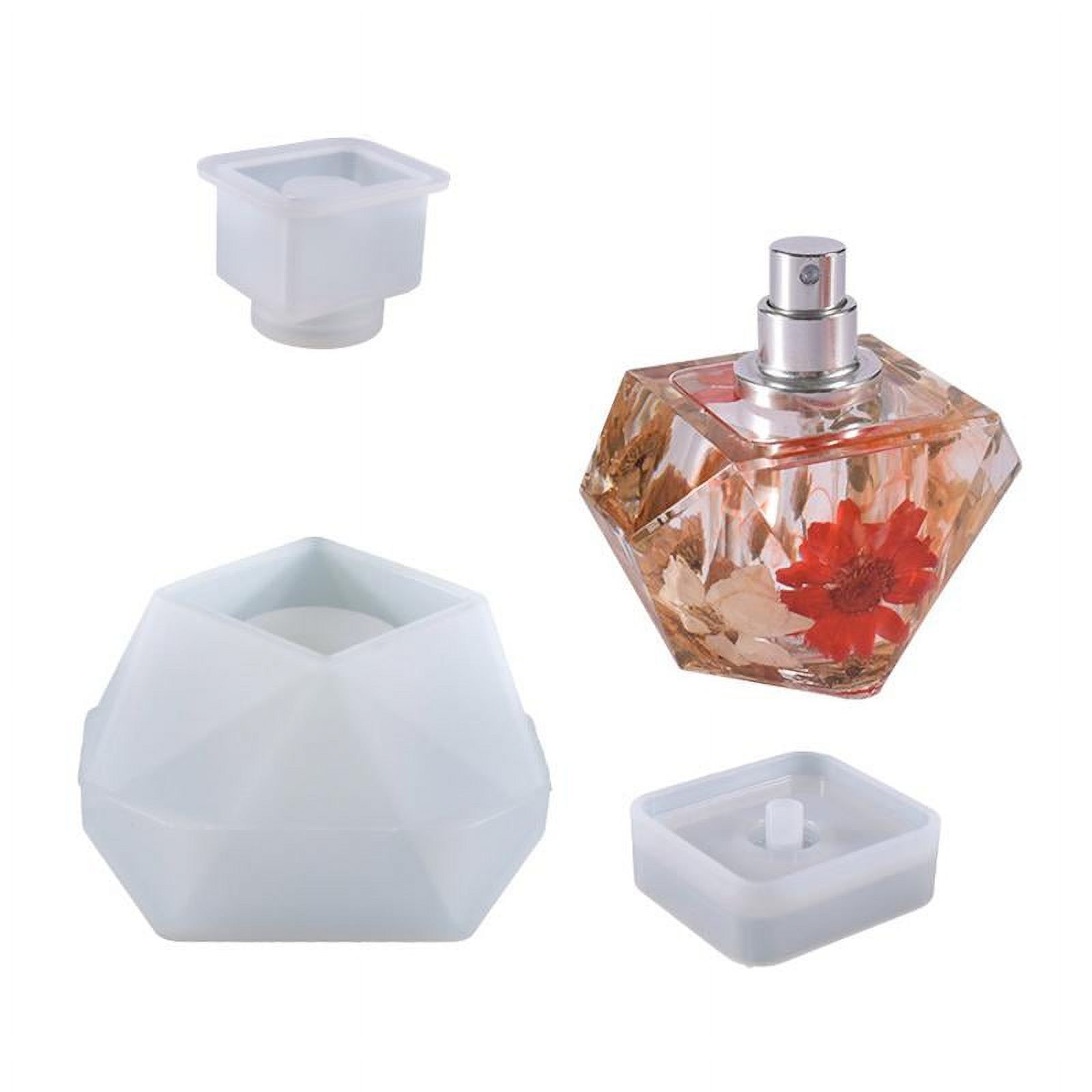 Diy Crystal Epoxy Resin Mold Cut Surface Irregular Perfume Bottle ...