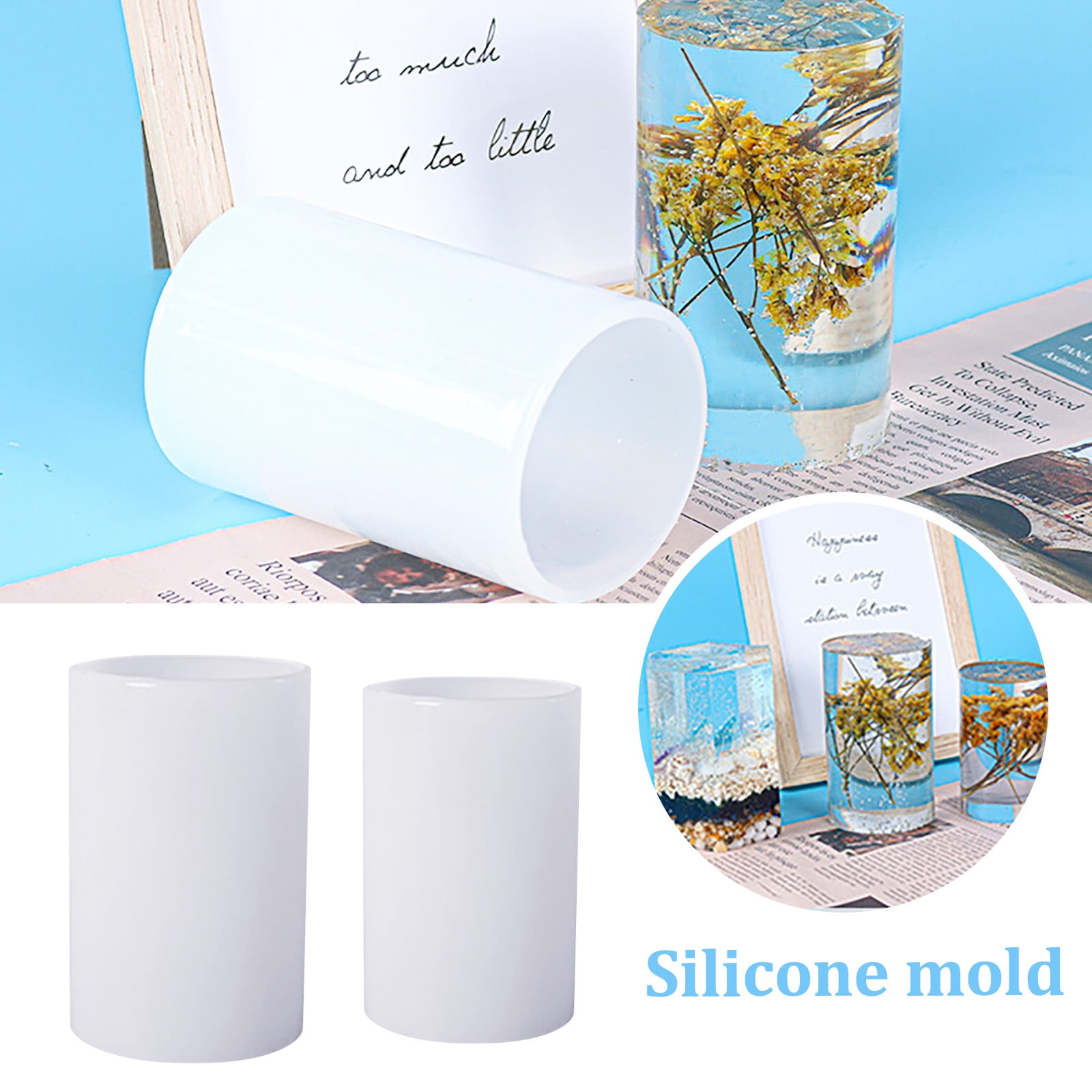 Diy Cylinder Silicone Mold a Diy Candle Mold, Cylindrical Handicraft ...