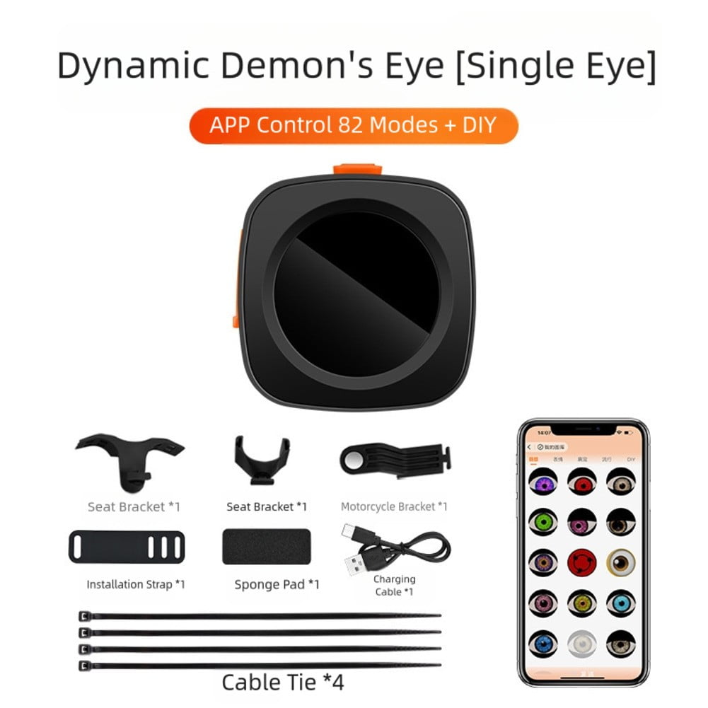 Diy Devil Eye Motorcycle Dynamic Devil Eyes Led Light Electric Car ...