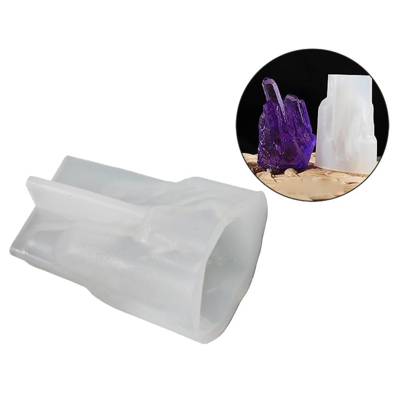 Diy Epoxy Crystal Cluster Mould Rockery Stone Ice Crystal Pillar Candle ...