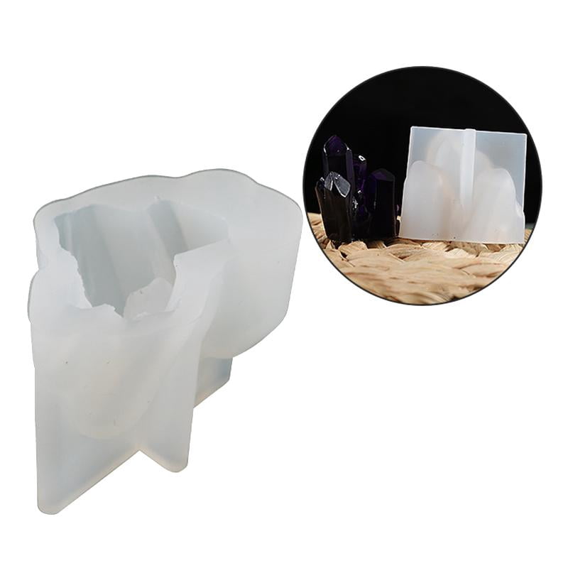 Diy Epoxy Crystal Cluster Mould Rockery Stone Ice Crystal Pillar Candle ...