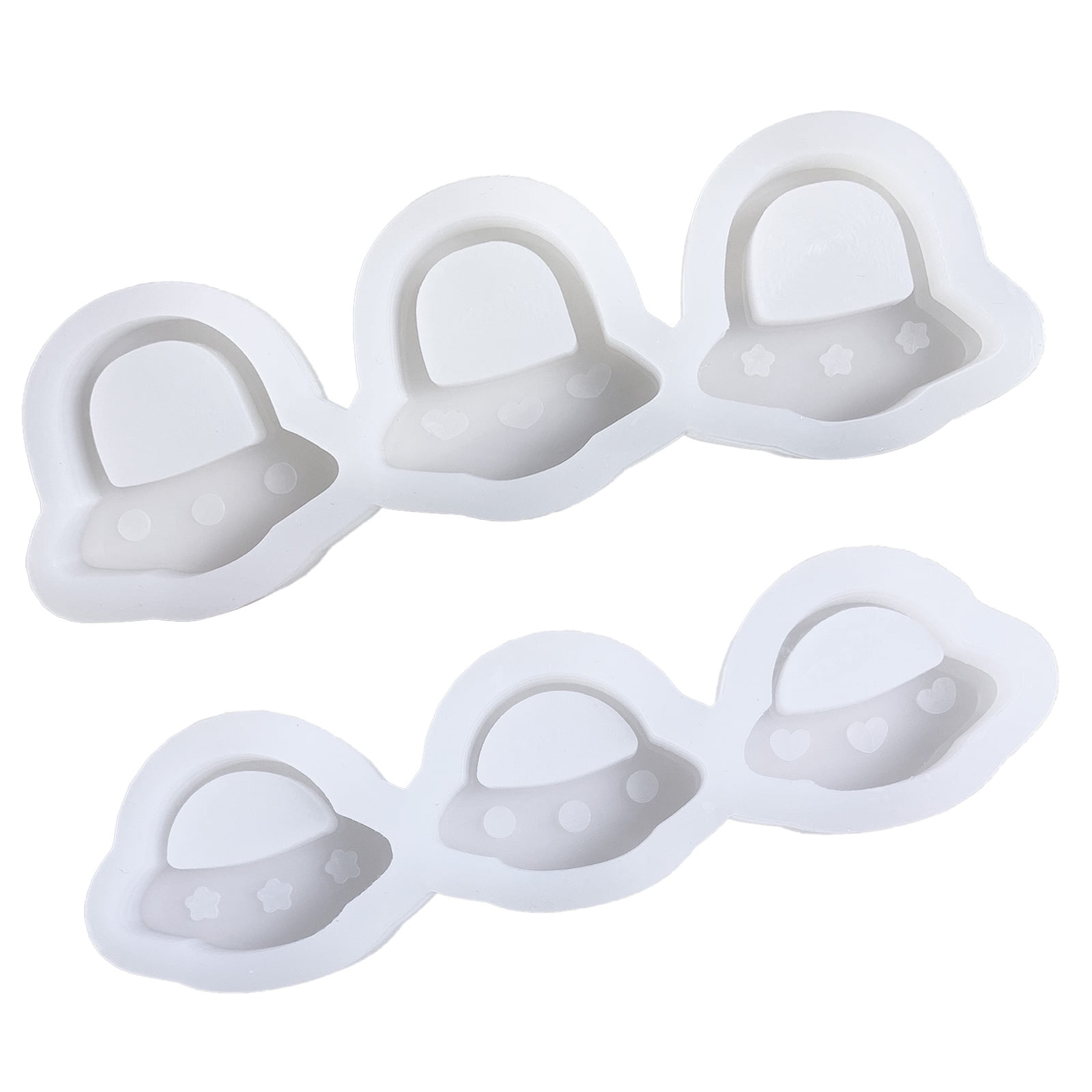 Diy Epoxy Quicksand Spaceship Mold Drop Glue Silicone Keychain Decor ...