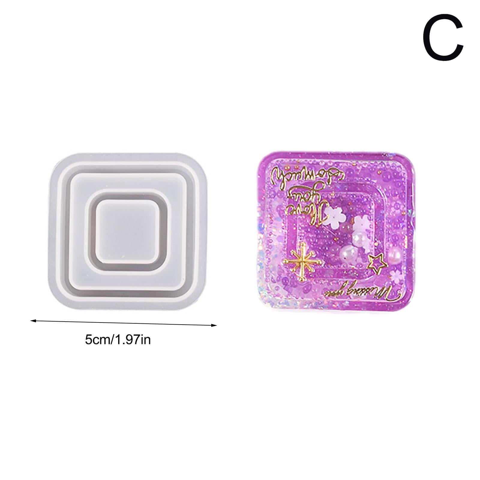 Diy Epoxy Resin Pentagram Moon Double-layer Quicksand Ice Through Mold ...