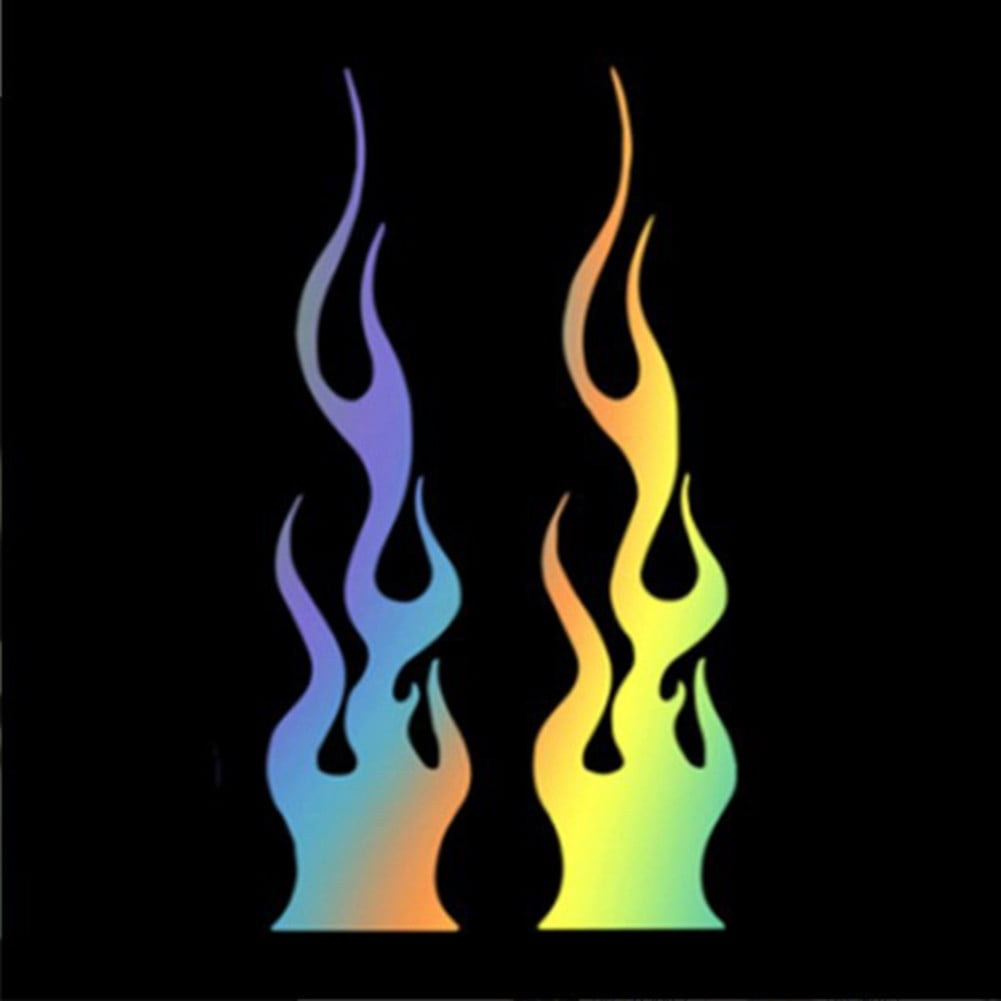Diy Flame Vinyl Decal Sticker Waterproof for Car Motorcycle Gas Tank ...