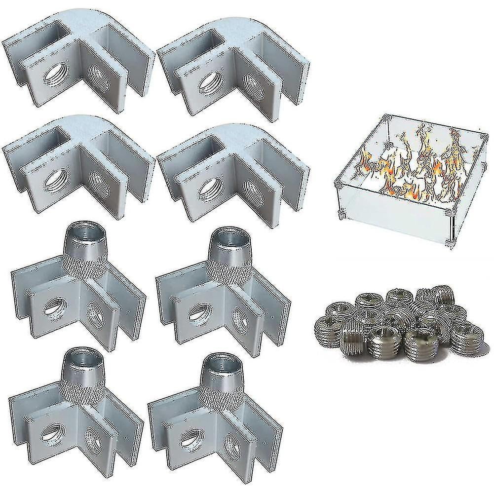 Diy Glass Flame Wind Guard Kit, 8pcs Flame Wind Fire Pit Flame Guard ...